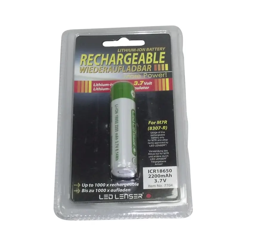 Original Akku ICR18650 | 2200mAh | 3,7V | 7704 für Led-Lenser M7R